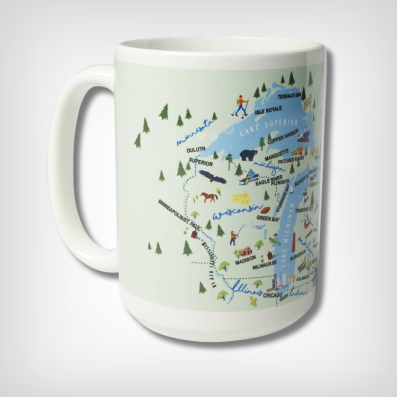 Great Lakes Map Mug – National Museum of the Great Lakes